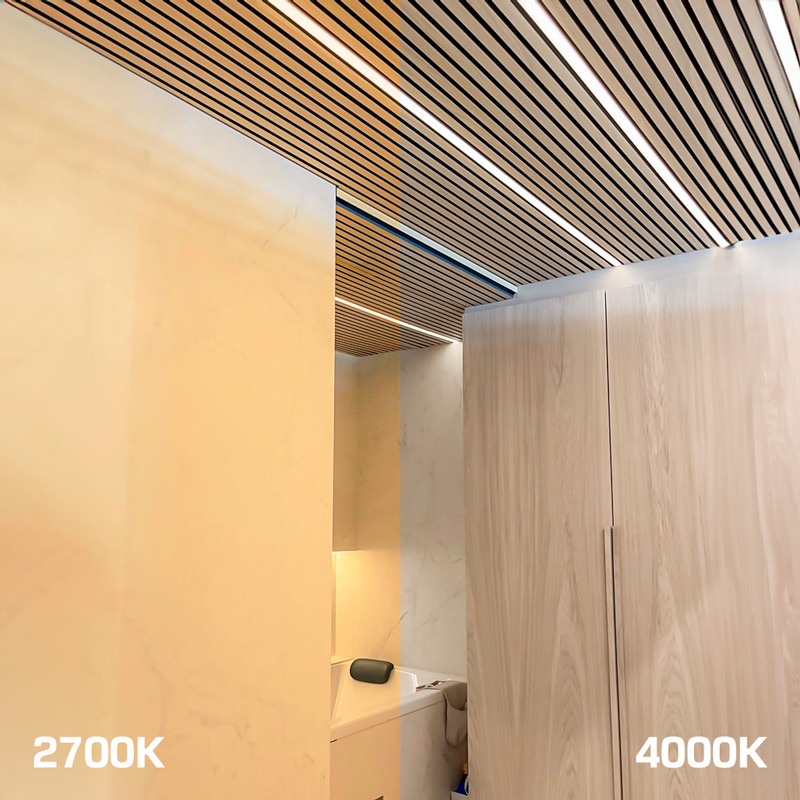 Dynamisk vit led tejp 19,2W/m 24V IP68